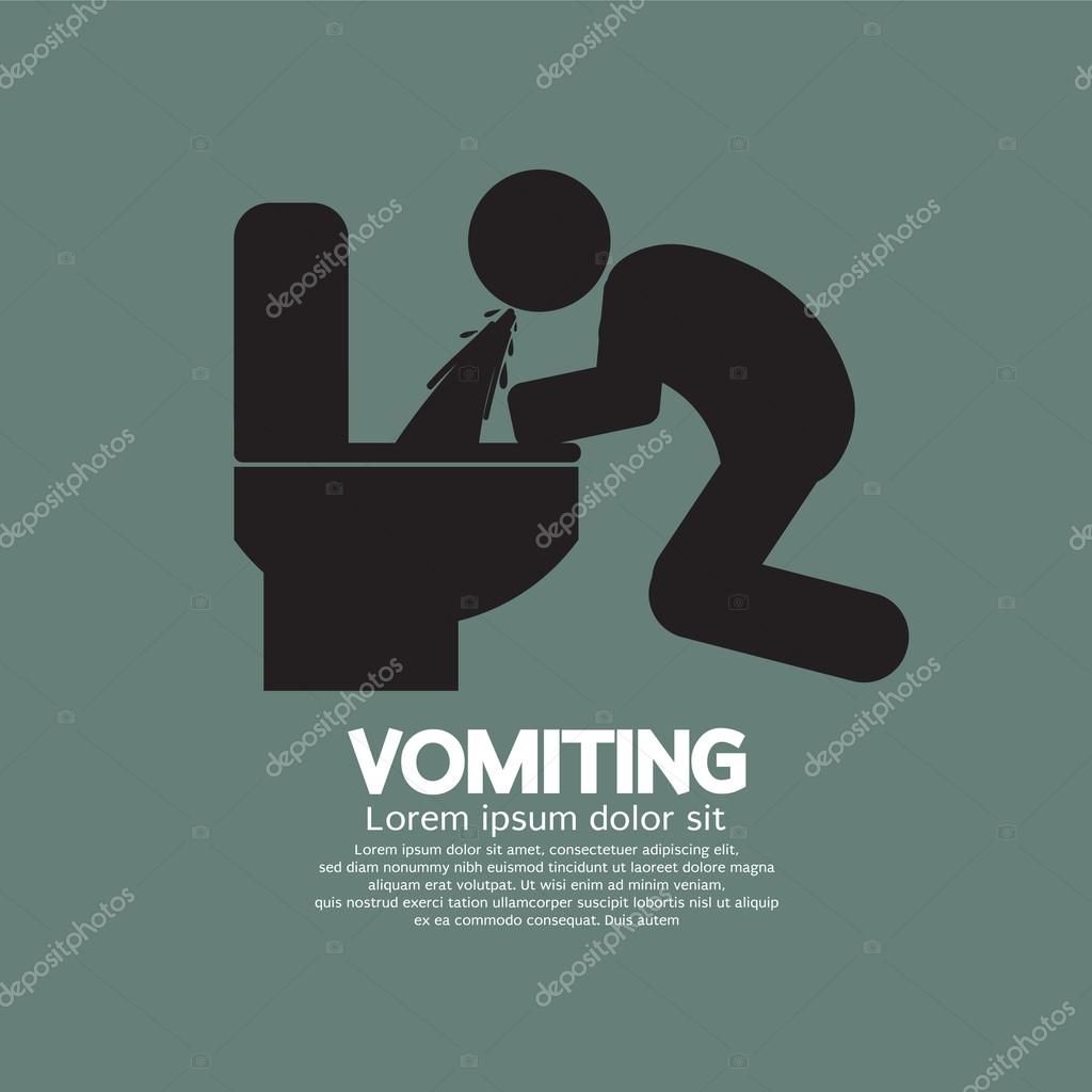 Vomiting Person Graphic Symbol Vector Illustration — Stock Vector ...