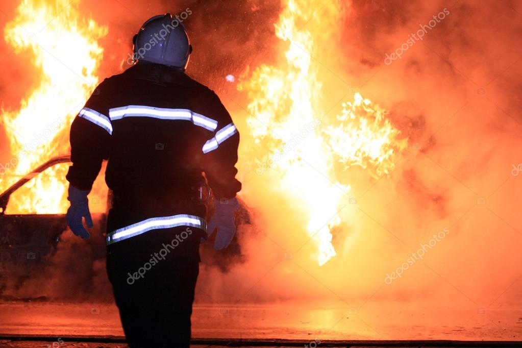 Fire fighting — Stock Photo © djumandji #31799181