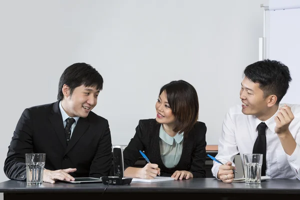 Chinese Business team in conference call — Stock Photo © sjenner13 ...