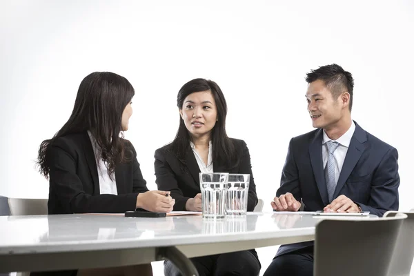 Chinese Business team in conference call — Stock Photo © sjenner13 ...