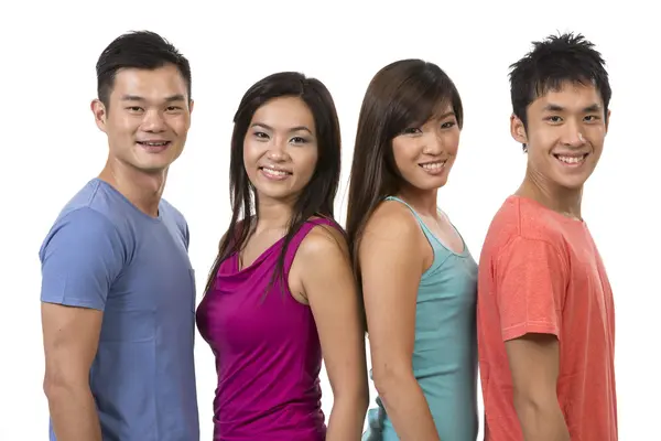 Happy group of Chinese friends. — Stock Photo © sjenner13 #36762157