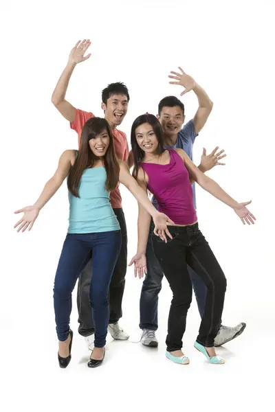 Happy group of Chinese friends. — Stock Photo © sjenner13 #36762157