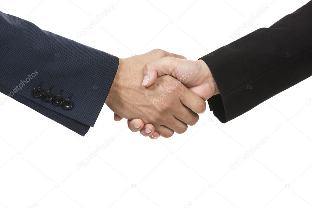 Chinese Business people shaking hands — Stock Photo © sjenner13 #36762965