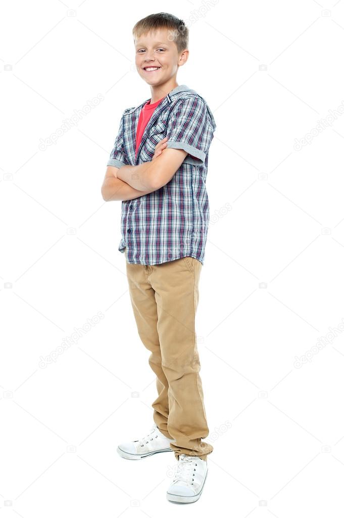Confident young casual 12 years old boy Stock Photo by ©stockyimages ...