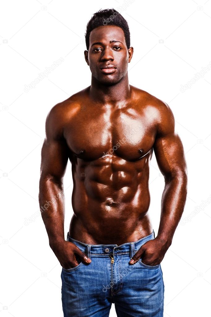 Shirtless strong man posing in style Stock Photo by ©stockyimages 27647917