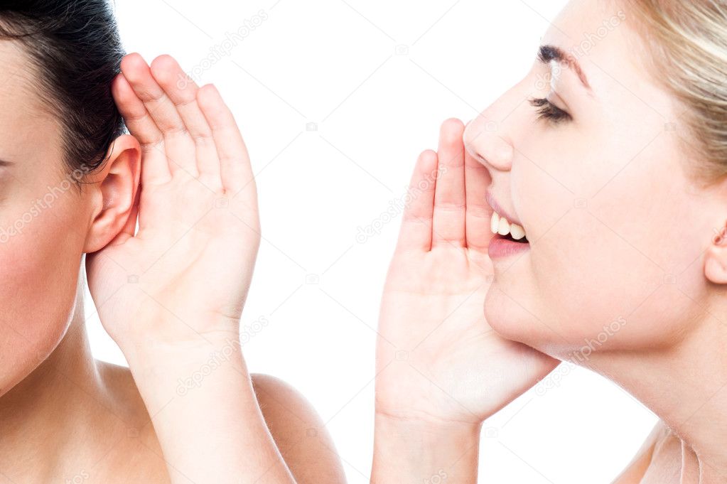 Hey, let me tell you a secret of mine... — Stock Photo © stockyimages ...