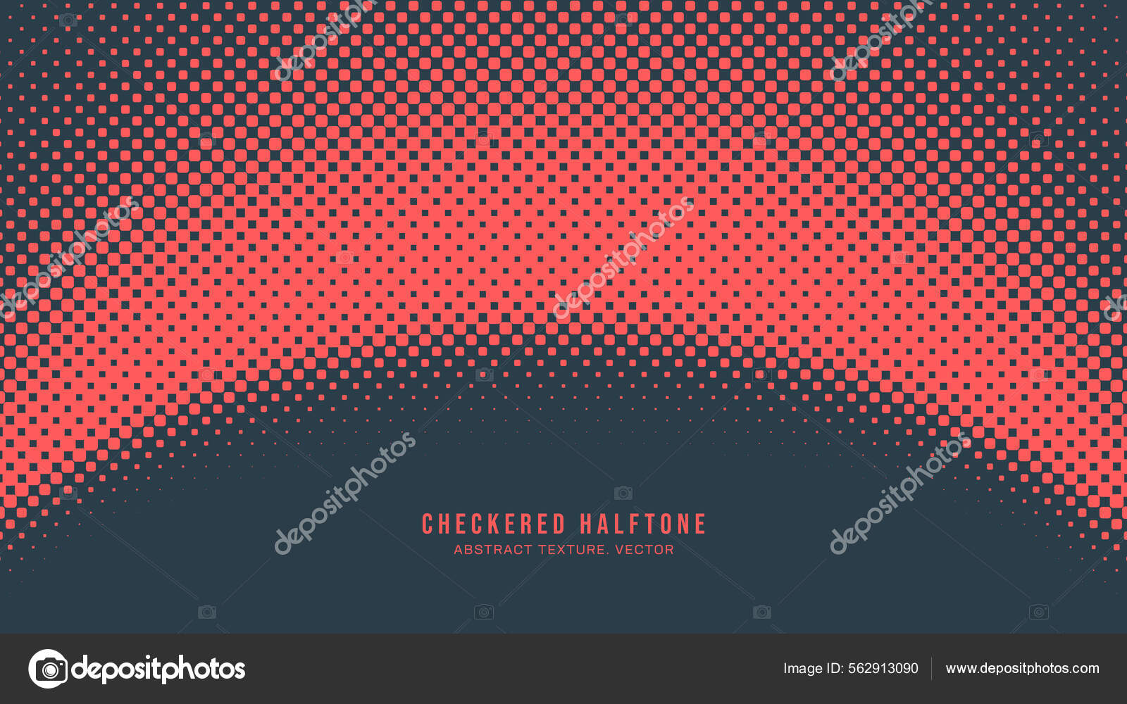 Checkers Halftone Pattern Vector Semi Circle Border Red Blue Abstract ...