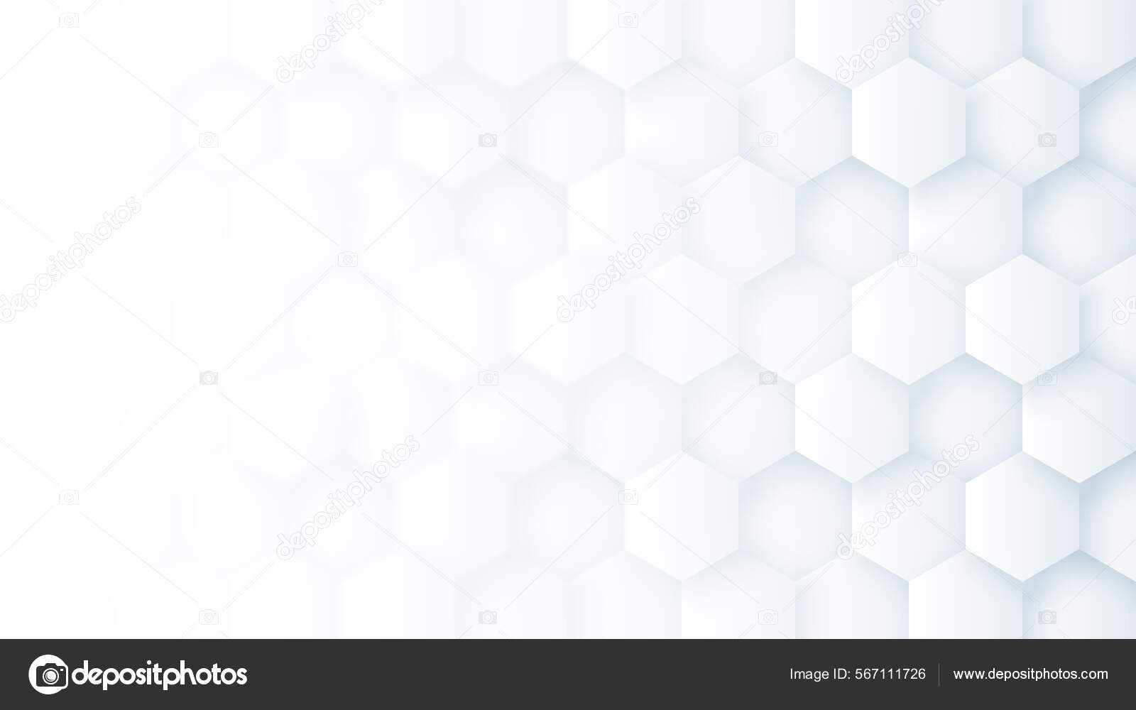 3d Rendered Hexagonal Grid Nano Technology Structure White Abstract
