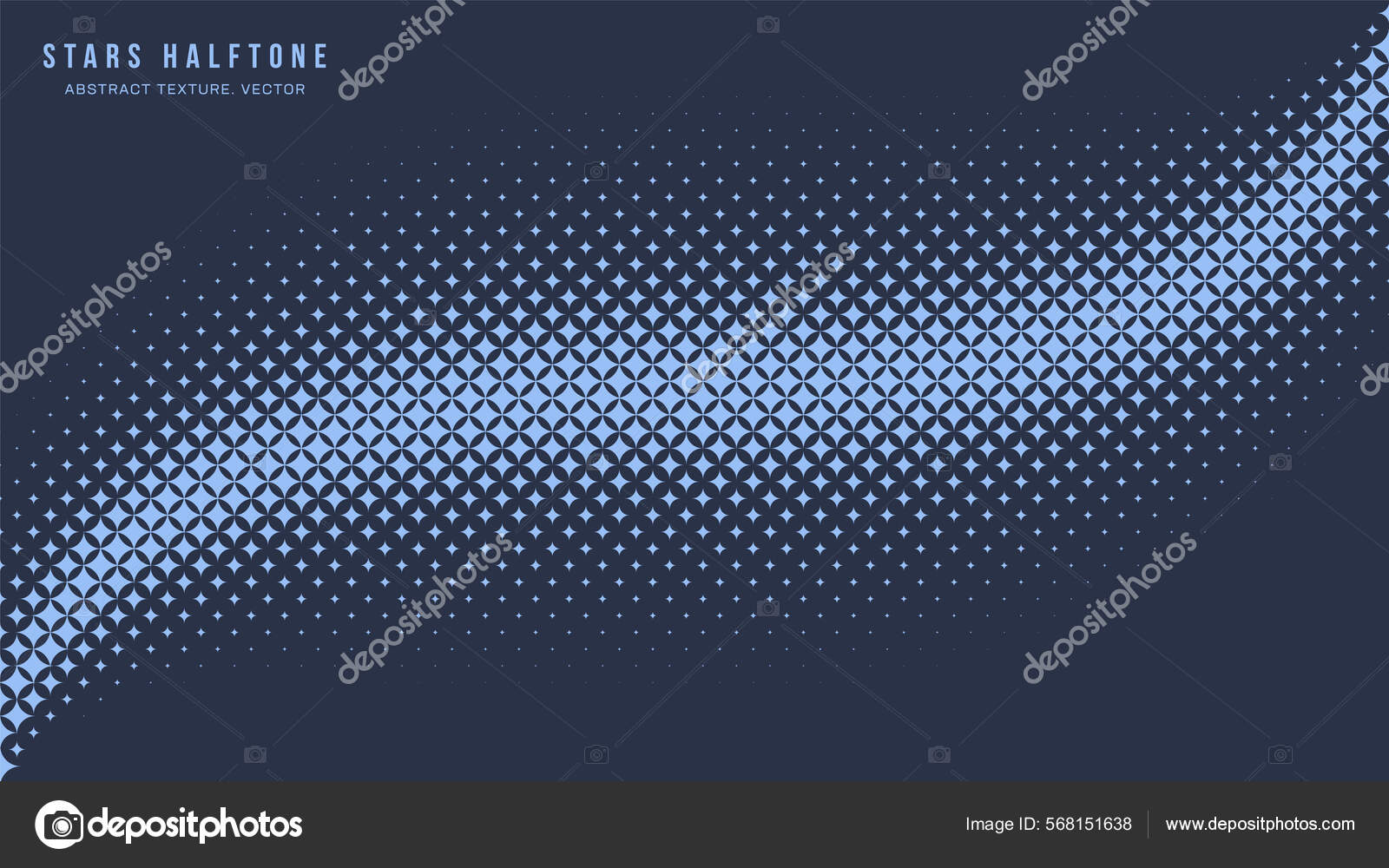 Stars Halftone Geometric Pattern Vector Curved Border Blue Abstract ...