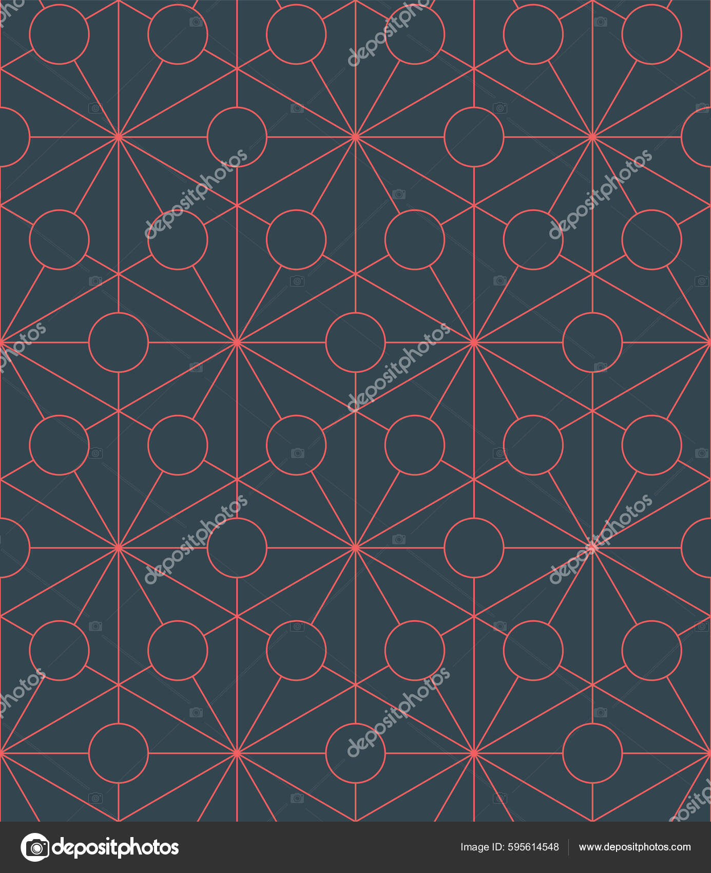 Sacred Geometry Complicated Structure Outline Seamless Pattern Vector Abstract Background