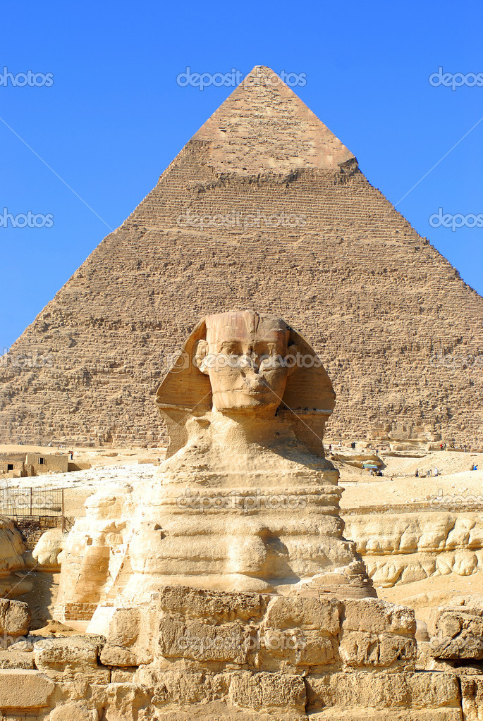 Spinx and pyramid — Stock Photo © bluehand #33636815