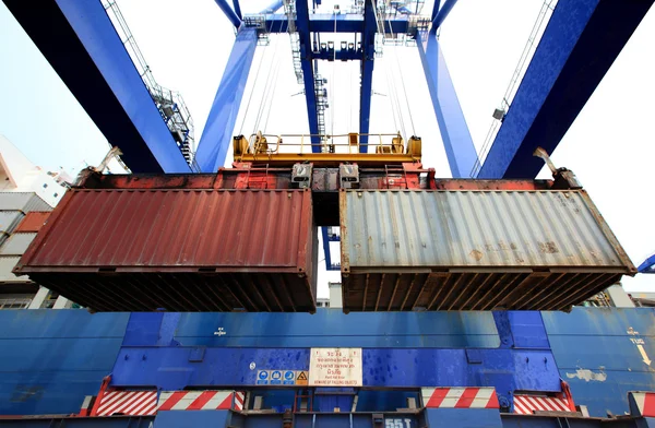 Container operation in port - Stock Image - Everypixel