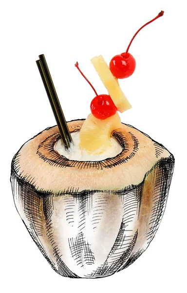 Pina colada drawing Stock Photos, Royalty Free Pina colada drawing ...