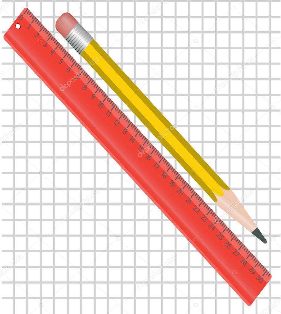 Ruler and pencil Stock Vector Image by ©OlgaSuslO #13511740