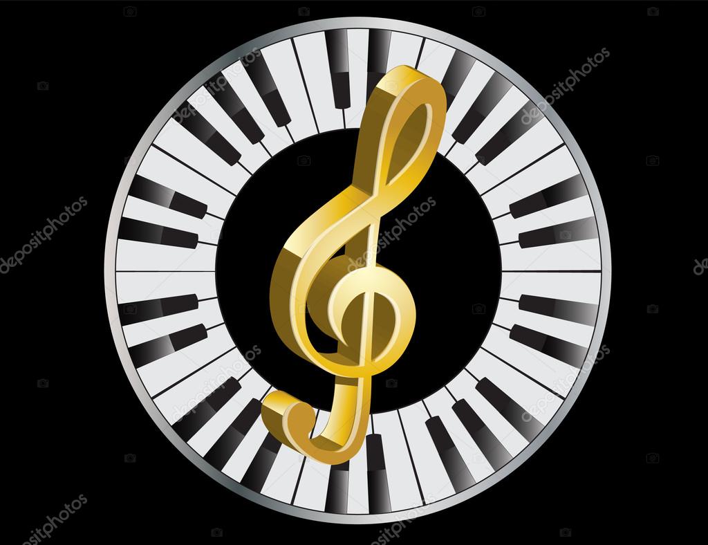 Golden treble clef Stock Vector Image by ©OlgaSuslO #19313727