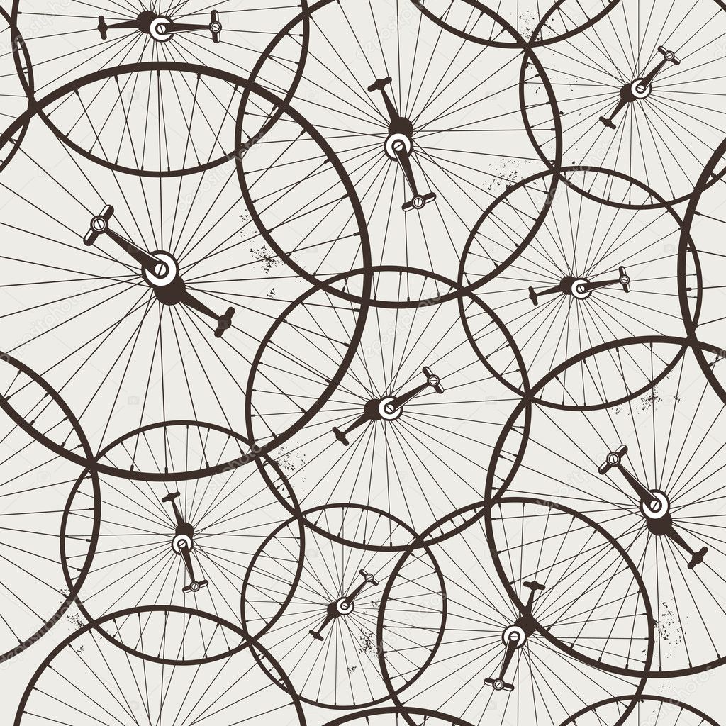 Bicycle wheel seamless — Stock Vector © vectorshape #26495679