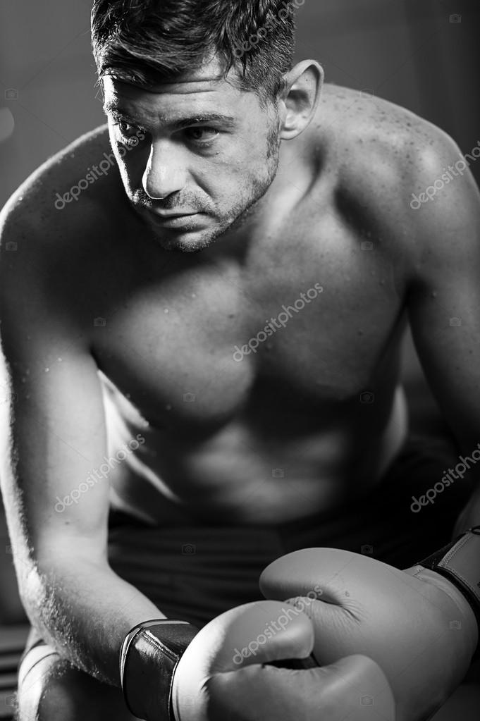 Boxer in the Locker Room — Stock Photo © lentolo81 #17136953