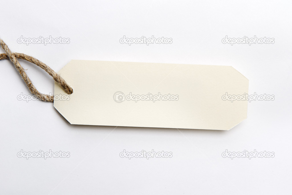 Beige tag with — Stock Photo © areadeposit #21858897