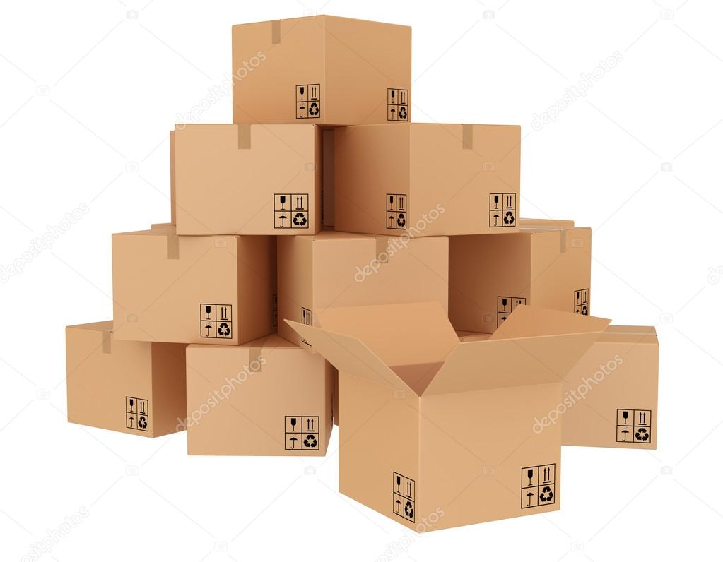 Cardboard boxes stacked on each other — Stock Photo © mirexonlife #22424151
