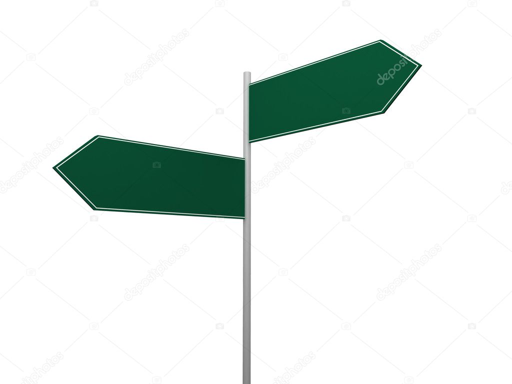 Blank Green Street Sign Template