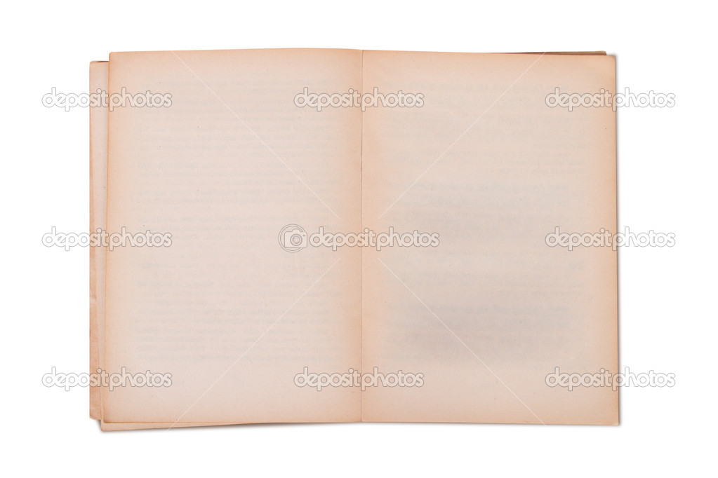 Old Blank Open Book