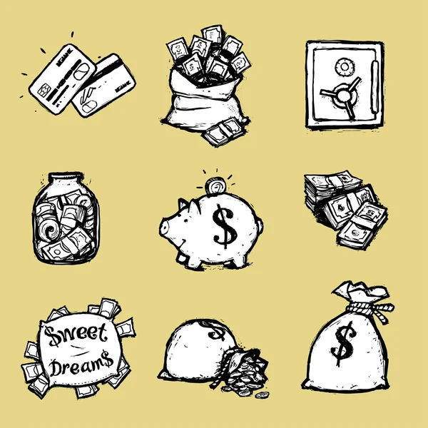Money illustration set — Stock Vector © natashin #29219235