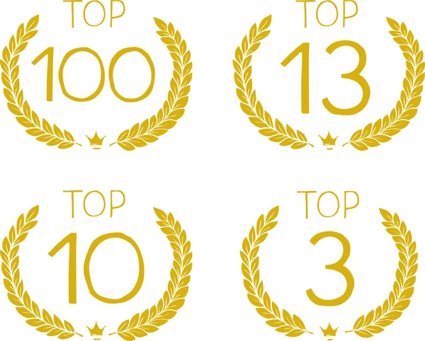 Top hundred, top 13, top ten, top three ranking ⬇ Vector Image by ...