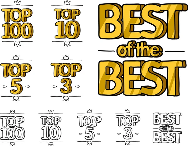 Top hundred, top 13, top ten, top three ranking ⬇ Vector Image by ...