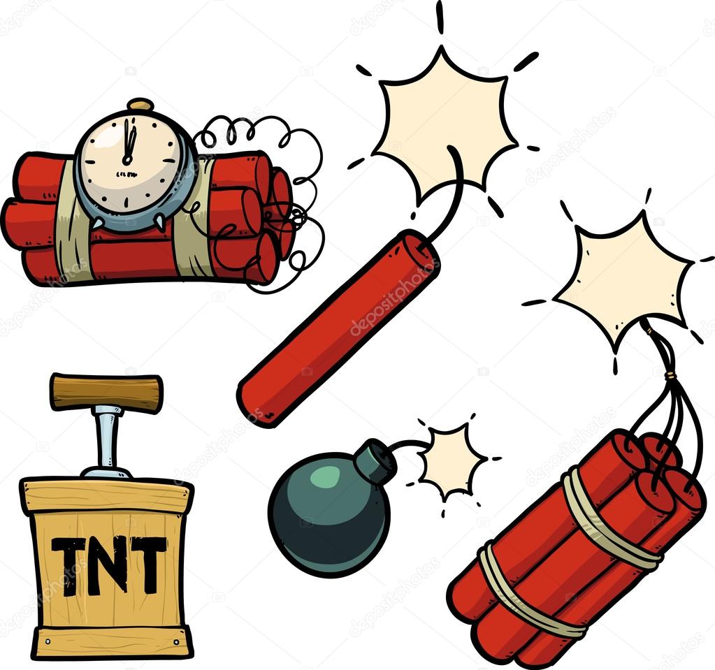 Dinamita, bomba, bomba de dinamita con temporizador — Vector de stock ...