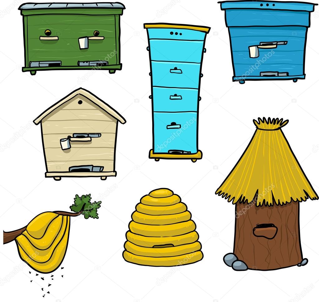 Colmenas de abejas y colmenas en el árbol 2021