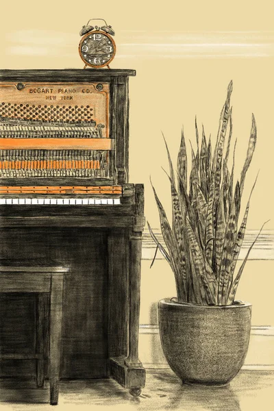 Pianino retro rysunek Stock Photos, Royalty Free Pianino retro rysunek ...