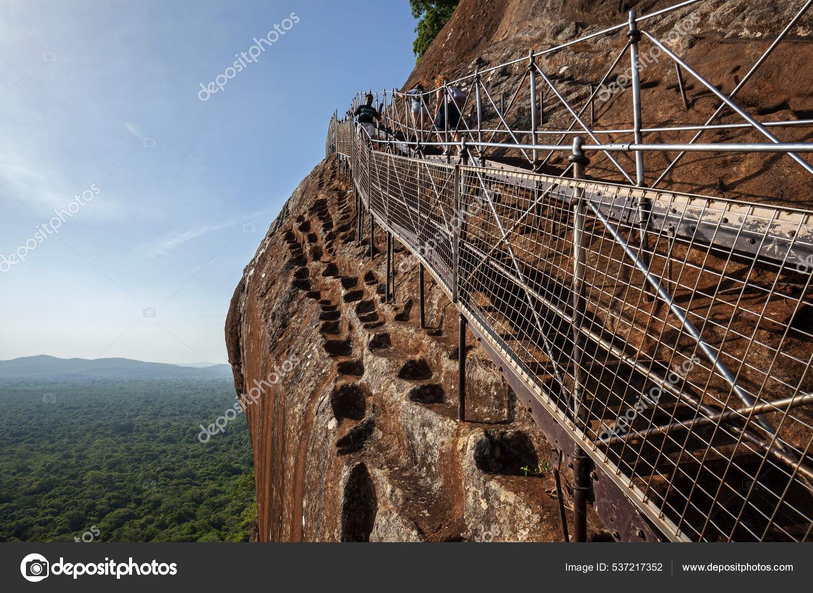 Stairs Lion Rock Sigiriya Rock Fortress Central Province Sri Lanka ...