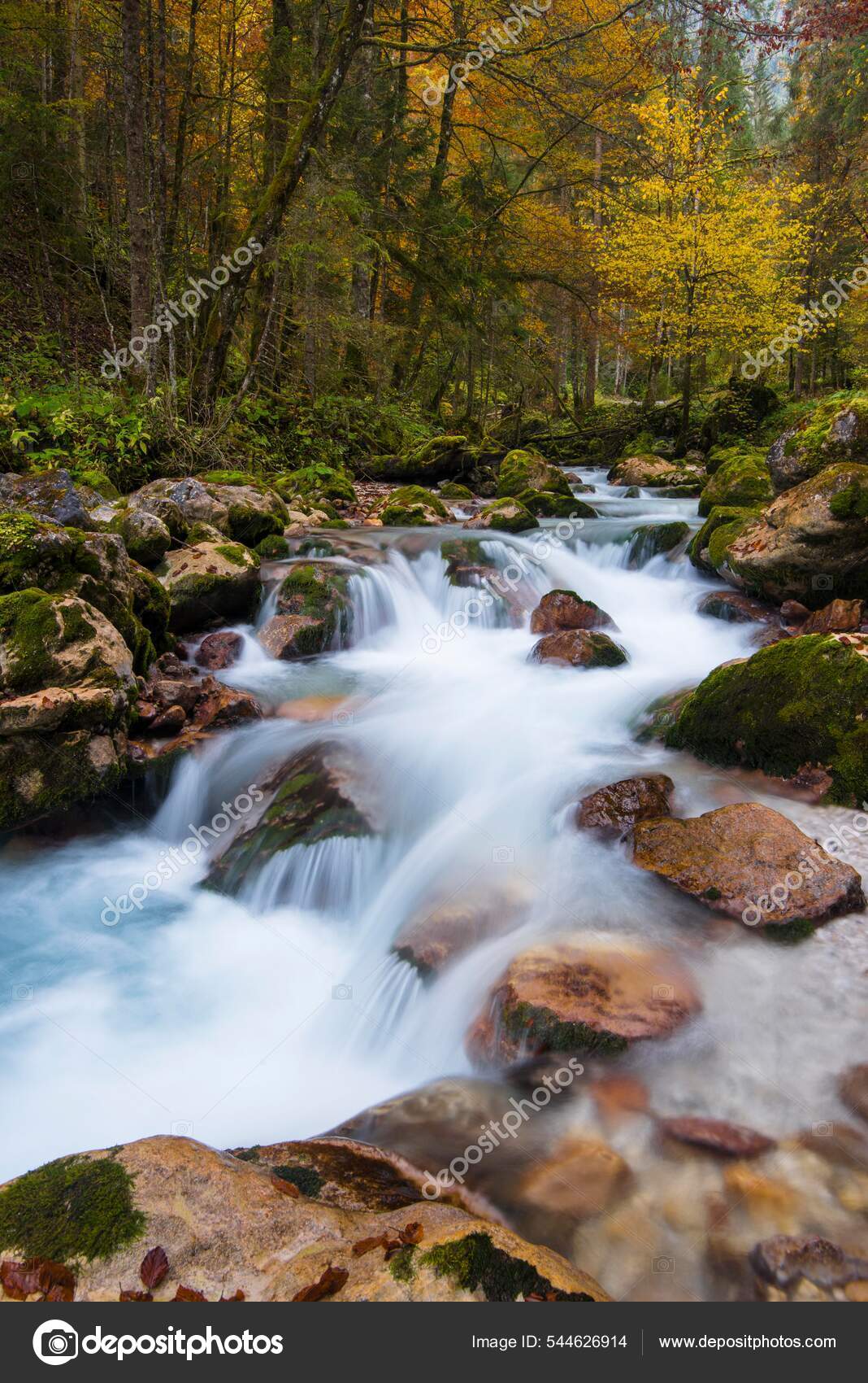 Hammersbach Autumn Grainau Garmisch Partenkirchen Upper Bavaria Bavaria ...