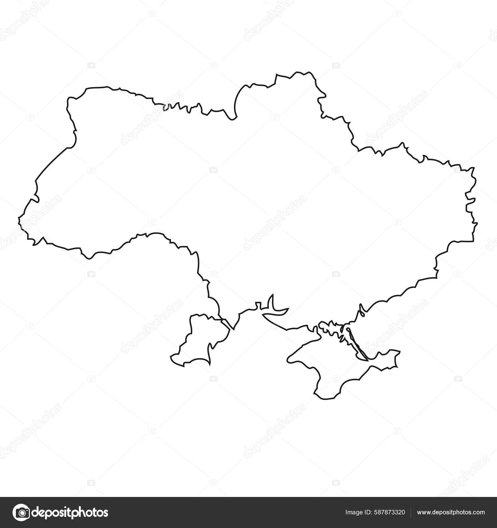 Outline Map Ukraine Stock Photo by ©imagebrokermicrostock 587873320