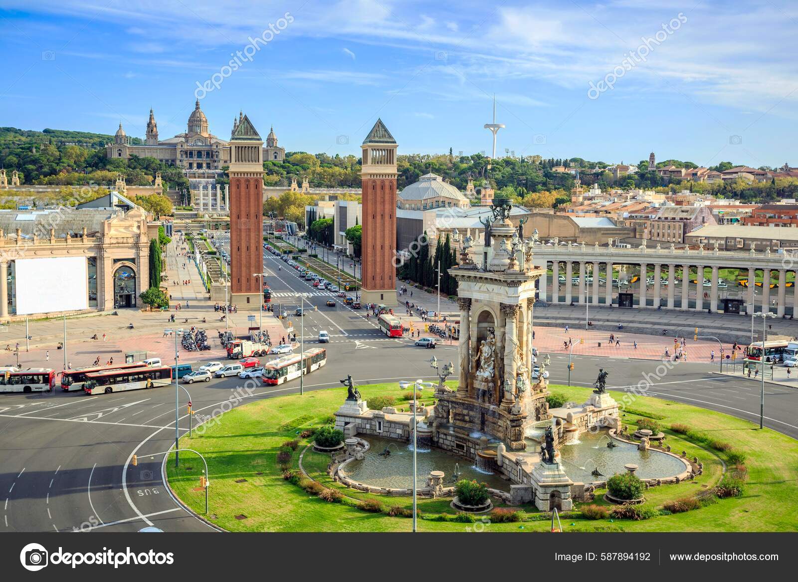 Placa Les Cascades Placa Espanya National Art Museum Catalonia ...