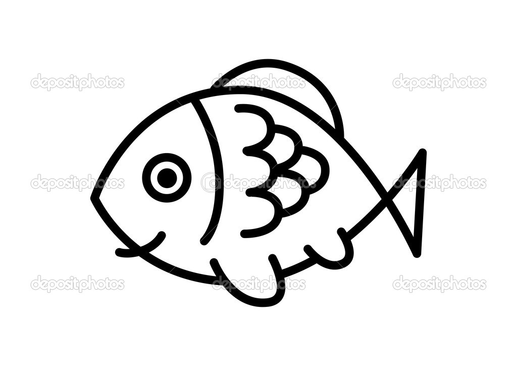 Fish drawing — Stock Vector © Anthonycz #23877325