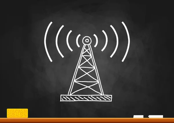 Transmitter drawing on blackboard Stock Vector Image by ©Anthonycz ...