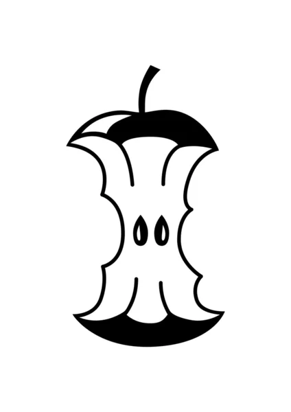 Apple core Vector Art Stock Images | Depositphotos