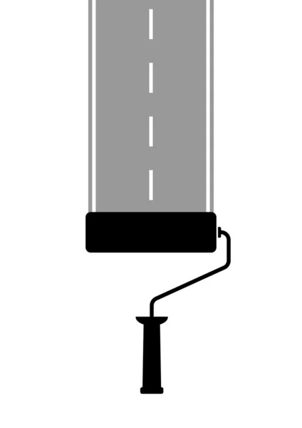 Paint brush draws the road Stock Vector Image by ©vantuz #69484645