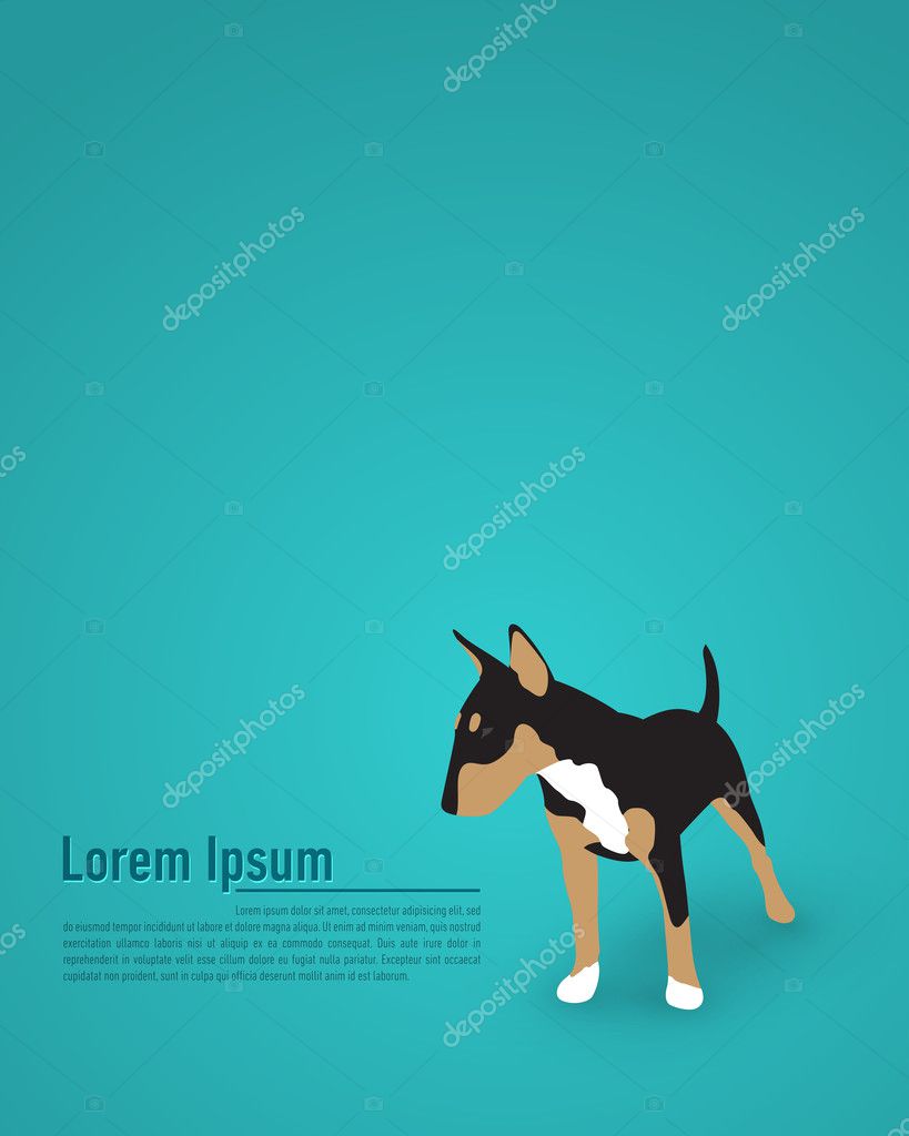 Vector blue background with dog Stock Vector Image by ©tesko #28859783