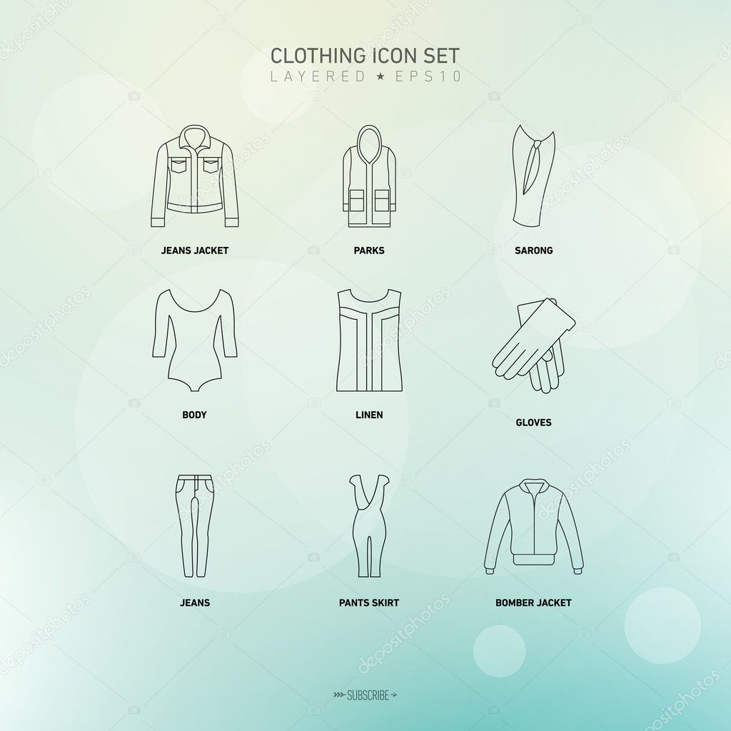 Clothing Icons Stock Vector by ©tesko #41854423