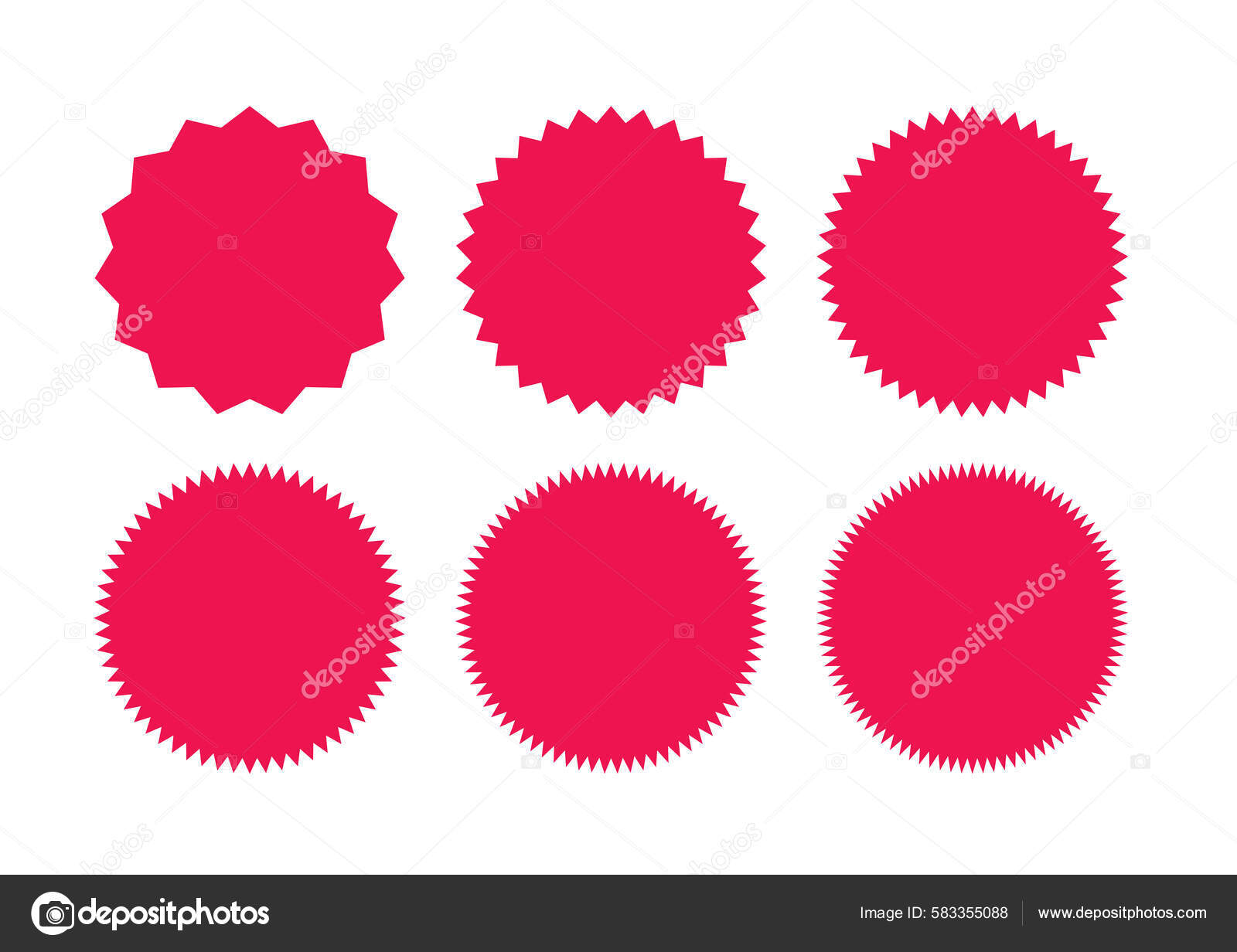 Starburst Badges Collection Sunburst Label Illustration Circle ...