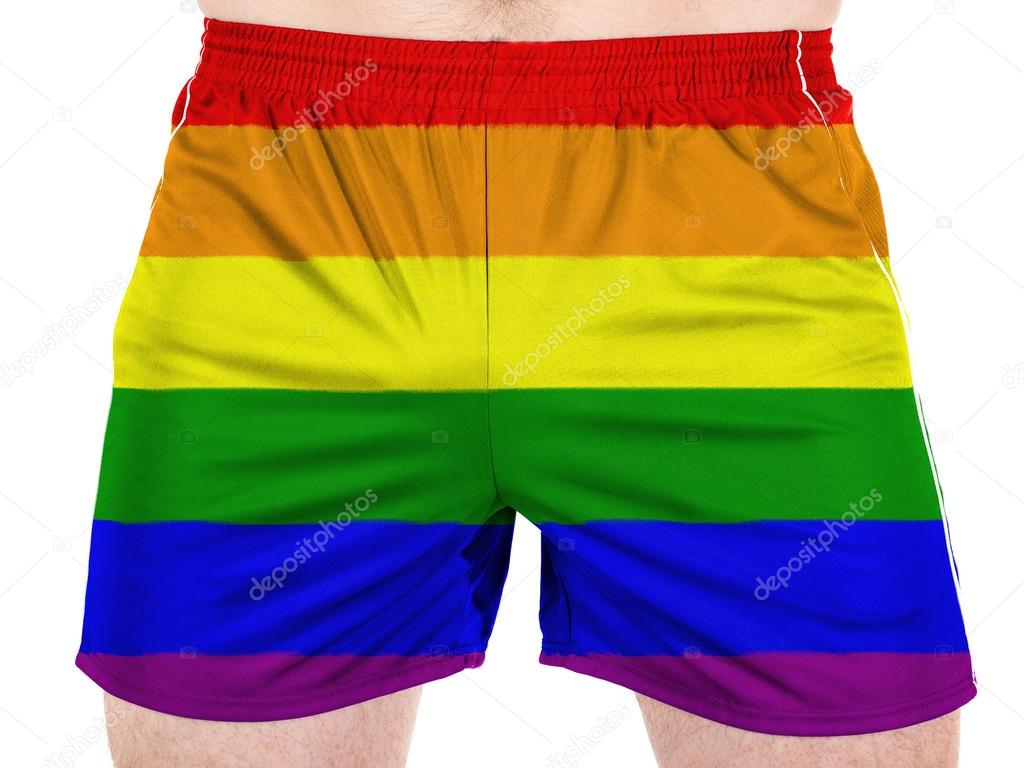 Gay pride flag painted on sport shirts — Stock Photo © Olesha #23442114