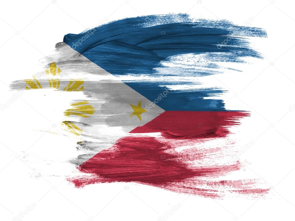 Philippine flag painted on white surface — Stock Photo © Olesha #23450744