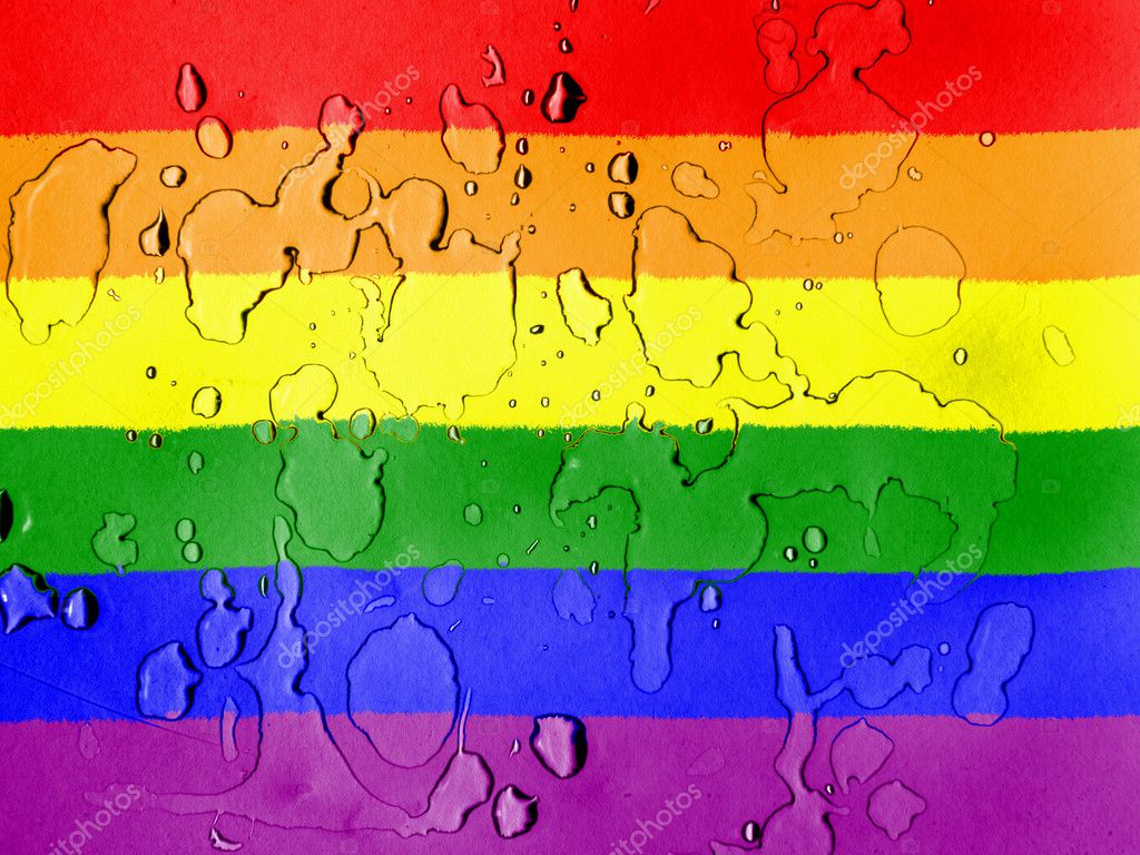 Gay pride flag covered with water drops Stock Illustration by ©Olesha ...
