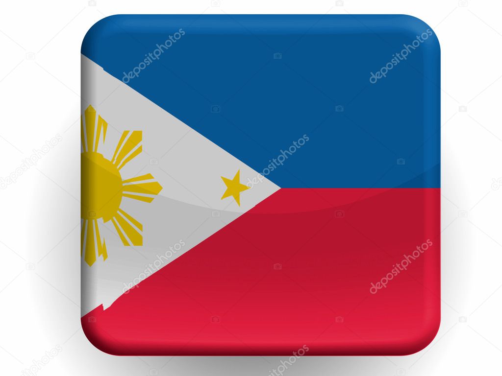 Philippine flag painted on glossy icon — Stock Photo © Olesha #23460222