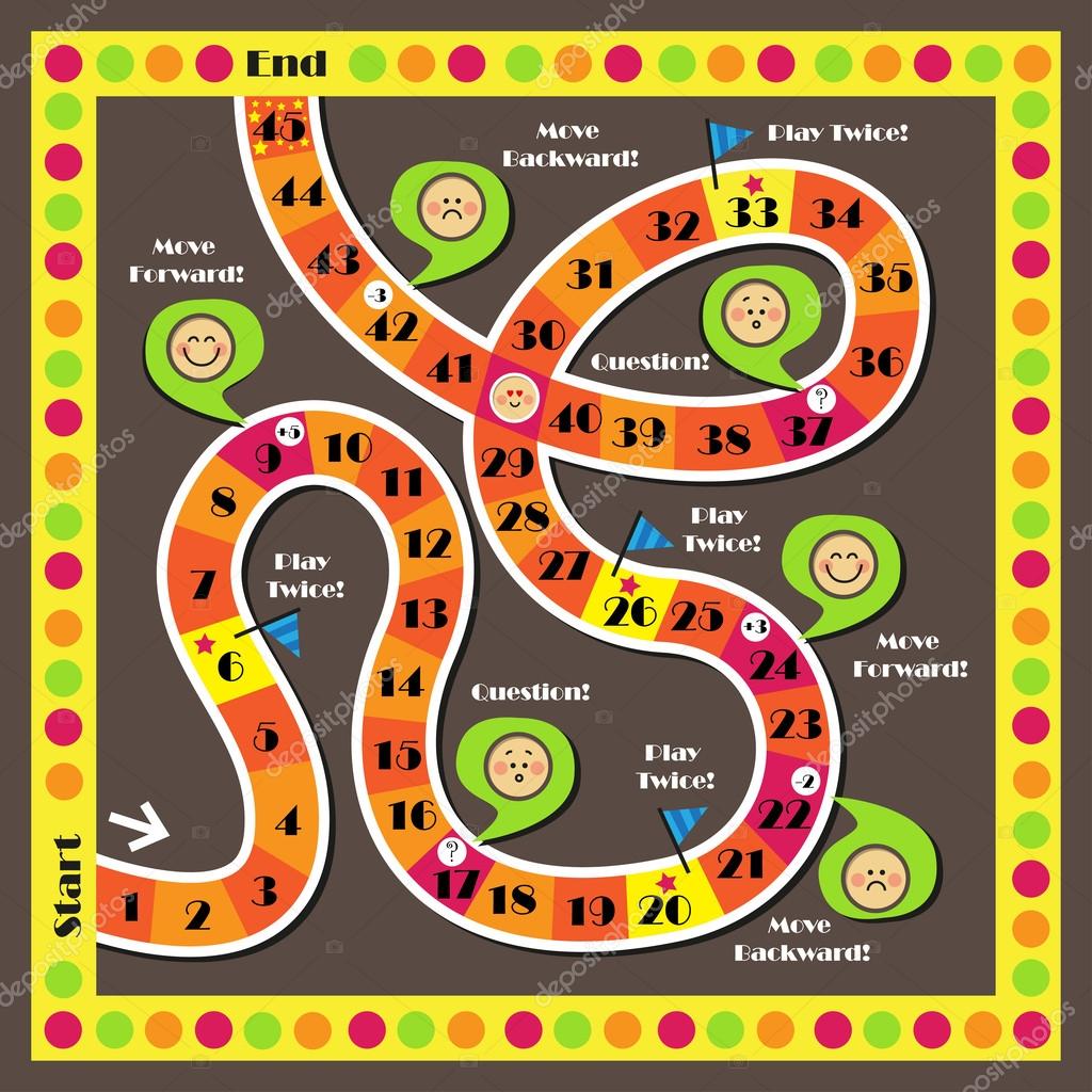 Illustration of board game for children premium vector in Adobe ...