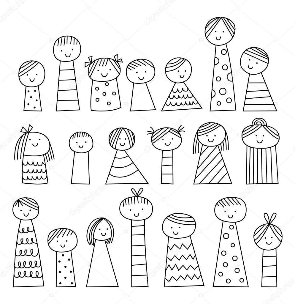 Hand drawn cartoon characters Stock Vector Image by ©ensieharabie #42396597
