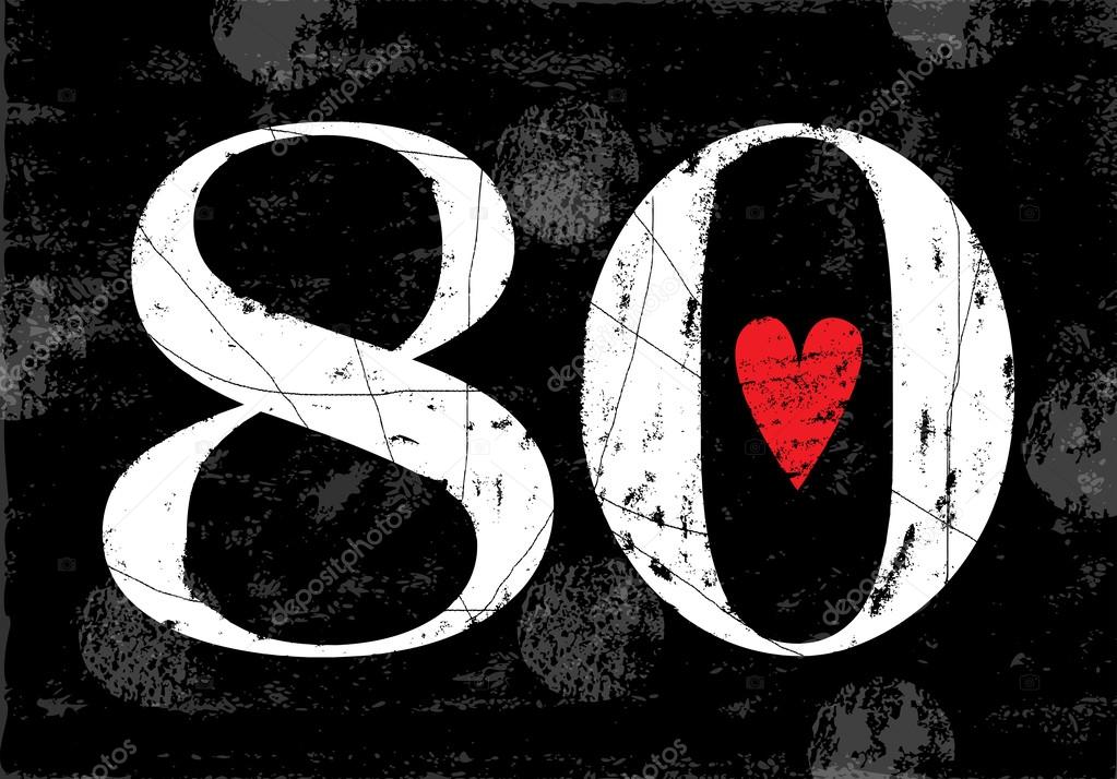 Vintage número 80 Vector de stock por ©ensieharabie 43804071