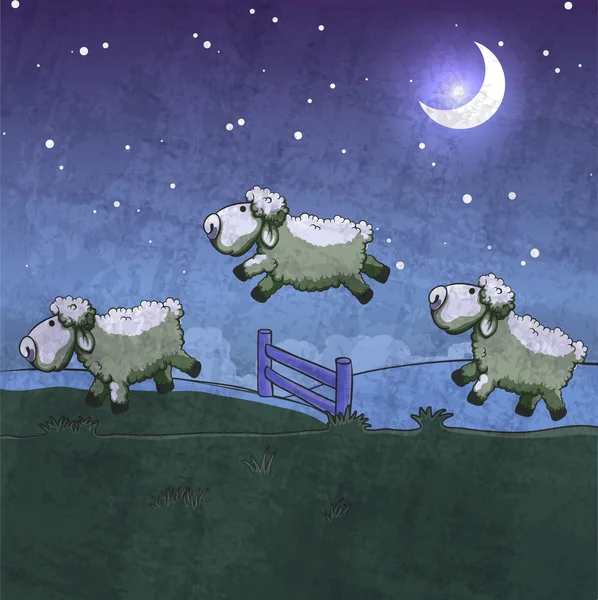Sheep jumping | Three sheep jumping over the fence. Count them to sleep ...
